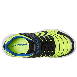 Skechers Boy's Microspec II - Troms (Little Kid/Big Kid) Black/Yellow/Blue 3 Little Kid M