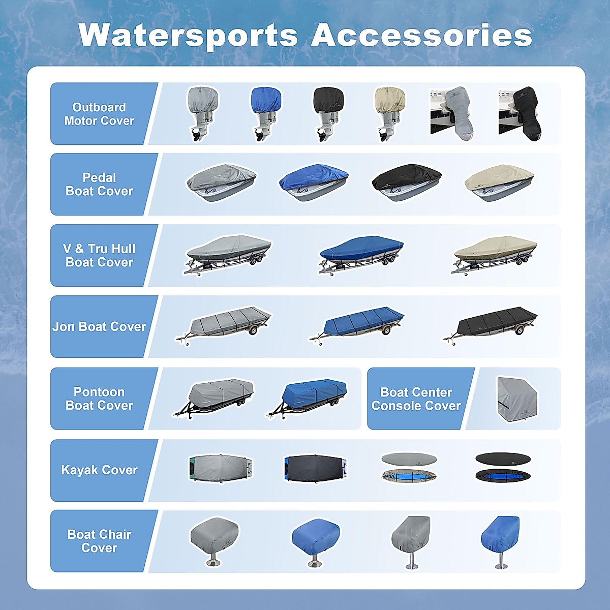 Explore Land Universal Kayak Cockpit Drape Waterproof Seal Cockpit Cover for Indoor and Outdoor 2 Pack - Large 60 x 29 inch, Black