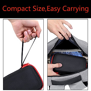 Aenllosi Hard Carrying Case Compatible with NEXPOW T11F 12V Car Jump Battery Starter Power Pack with USB,1000A Quick Charge Battery Booster Holder (Red Zipper,Case Only)