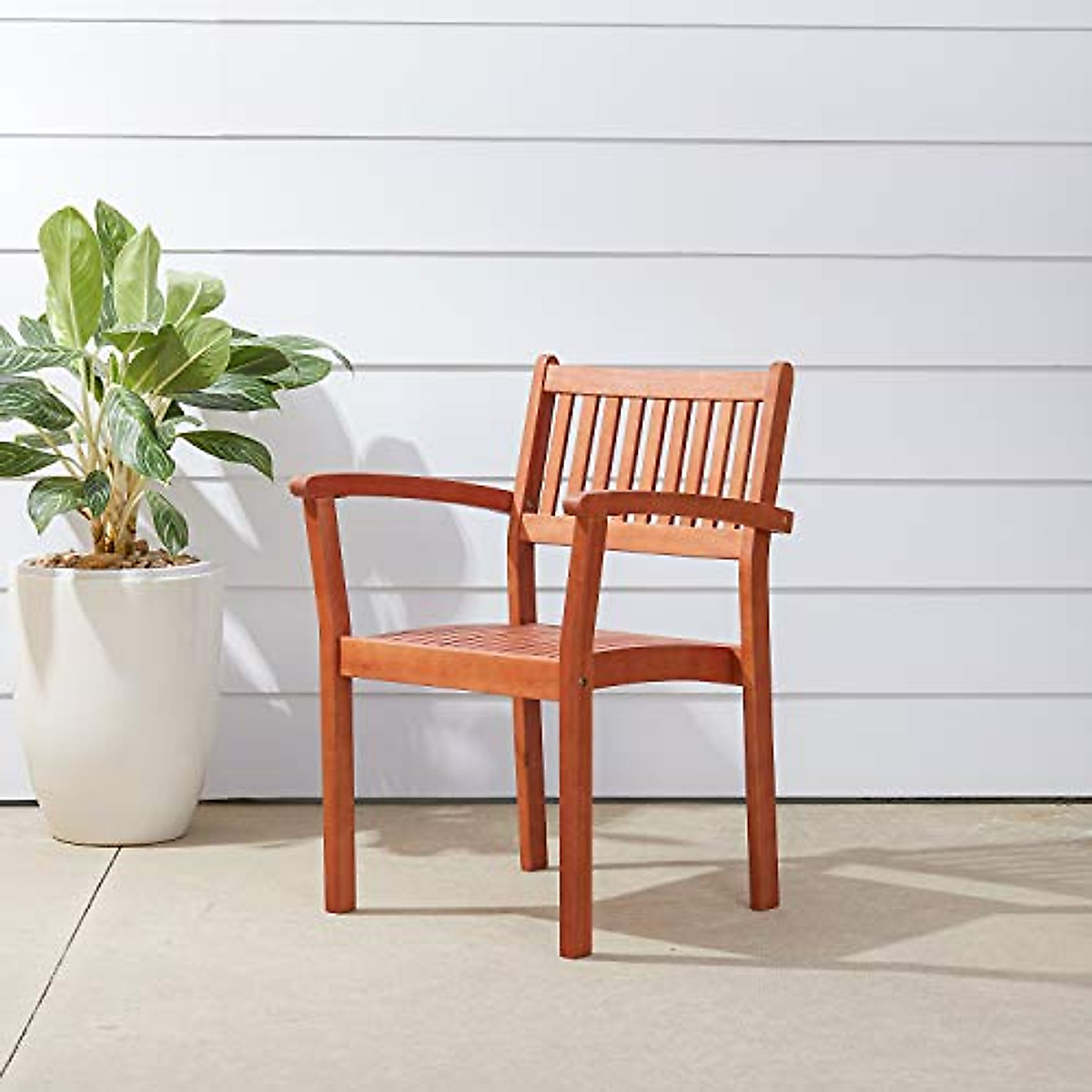 Vifah Bayeux Outdoor Garden Stacking Armchair (Set of 2)