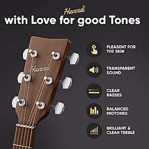 HAVENDI® Guitar Strings I Acoustic guitar strings with Phosphor Bronze Coating I Brilliant Sound Quality I Includes 3 Picks…