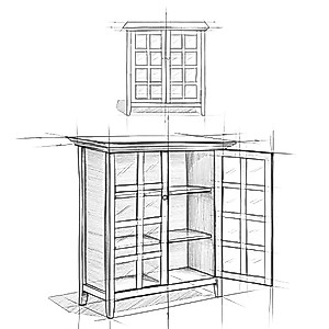 SIMPLIHOME Acadian SOLID WOOD 39 inch Wide Rustic Medium Storage Cabinet in Black, with 2 Tempered Glass Doors, 4 Adjustable Shelves