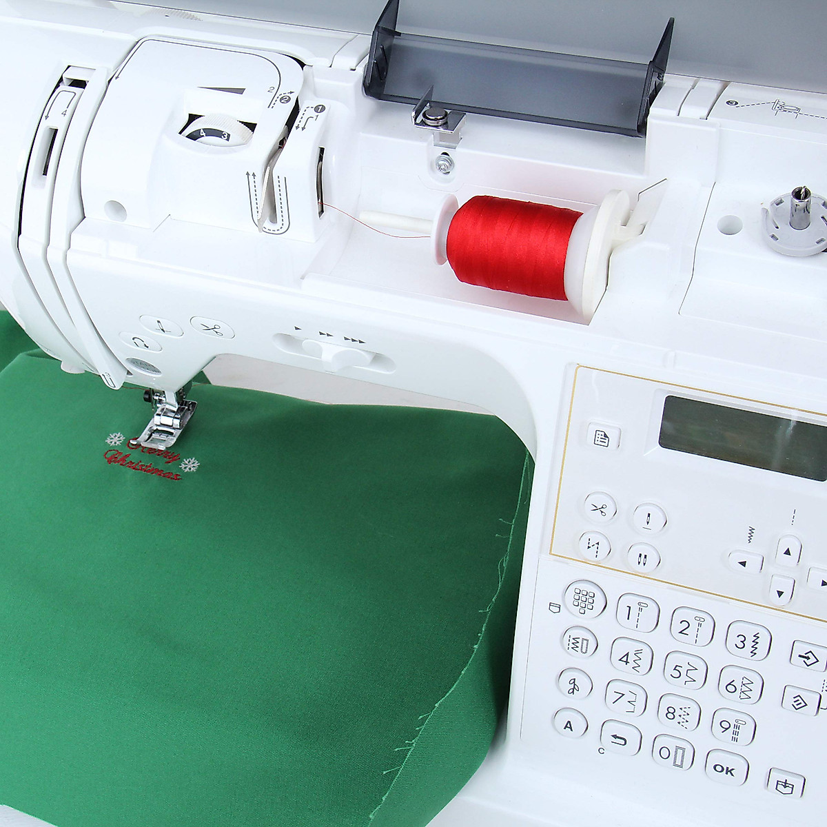 Threadart 60 Weight Micro Embroidery Thread | Fine Line Lettering & Bobbin Thread | 1000m Spools - 30 Colors Available - Christmas Red