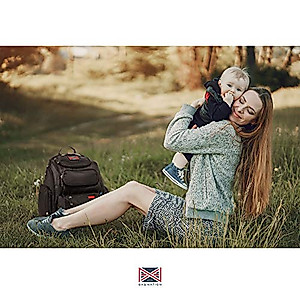 Bag Nation Extra Large Diaper Bag Backpack with Changing Station | Ideal for Twins or 2 Babies | Unisex 3 in 1 with Stroller Straps | Holds All Your Baby’s Essentials (Black)