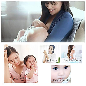 VUPUPYBaby Breastfeeding Pillow Nursing Pillow,Best for Mom,Adjustable Height Polyester Proper (Gray)