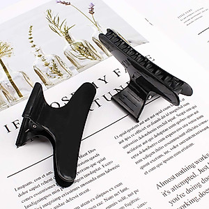 Ondder Black Butterfly Hair Clips for Styling, Cutting, Coloring - Pro Salon Clamps and Claws Hair Accessories
