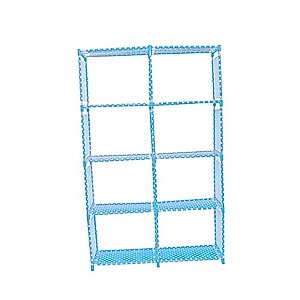 CAXUSD Floor to Ceiling Bookshelves Adjustable Bookshelf Adjustable Bookcase Shelf DIY Bookshelf DIY Bookcase Storage Rack Shoe Rack Combination Fall to The Ground Blue 8 Cube Bookcase