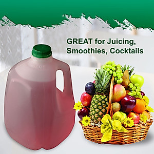 [5 PACK] Empty Plastic Gallon Juice Bottles with Tamper Evident Caps 128 OZ - Smoothie Bottles - Ideal for Juices, Milk, Smoothies, Picnic's and even Meal Prep by EcoQuality Juice Containers