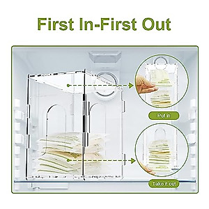 Breast Milk Storage Tower Freezer Storage Organizer, Clear Acrylic Feed Baby Breastmilk Storage Bags Containers for Fridge, Reusable Breastfeeding Accessories, Holds Up to 56 Oz Milkies
