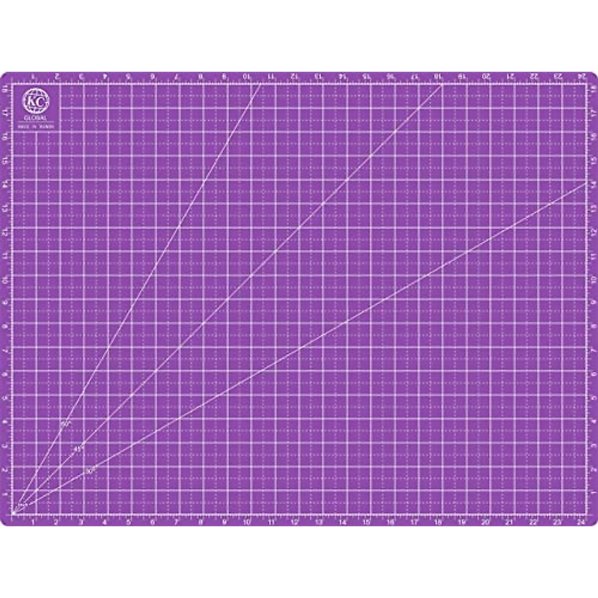 KC GLOBAL A2 (25"x19") Professional Grade Self-Healing Cutting Mat (Purple) - Odor-Free, Double-Sided, eco-Friendly, Durable. Premium Desk mat for Crafting, Sewing, Quilting and Art Projects