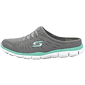 Skechers Sport Women's Gratis-No Limits Slip-On Mule Sneaker, Grey Mint, Grey Mint, 9 M US