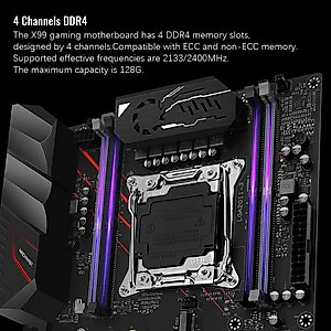 MACHINIST X99 Computer Motherboards, LGA 2011-V3 (Intel Core i7 5th/6th Gen) ATX Server Motherboard with VRM Fan (PCIe 3.0, Dual M.2, SATA 6Gb/s, DDR4, Gigabit Ethernet) for Intel XEON E5 V3/V4 series