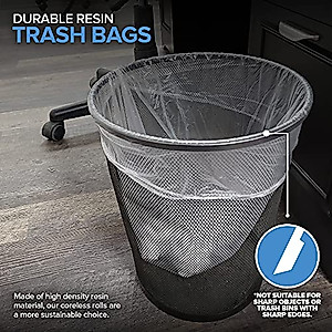 Stock Your Home Clear 4 Gallon Trash Bag (200 Pack) Un-Scented Small Garbage Bags for Bathroom Can, Mini Waste Basket Liner, Plastic Liners for Office Trashcan and Dog Poop, Bulk Household Supplies
