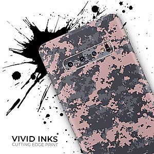 DesignSkinz Subtle Pink and Gray Digital Camouflage Protective Vinyl Decal Wrap Skin Cover Compatible with The Samsung Galaxy S20 (Screen Trim & Back Glass Skin)
