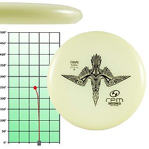 RPM Discs Takapu Glow Plastic | Putt & Approach Golf Disc | Beginner Friendly Disc Golf Disc [Stamp Color May Vary] (173-176 Grams)