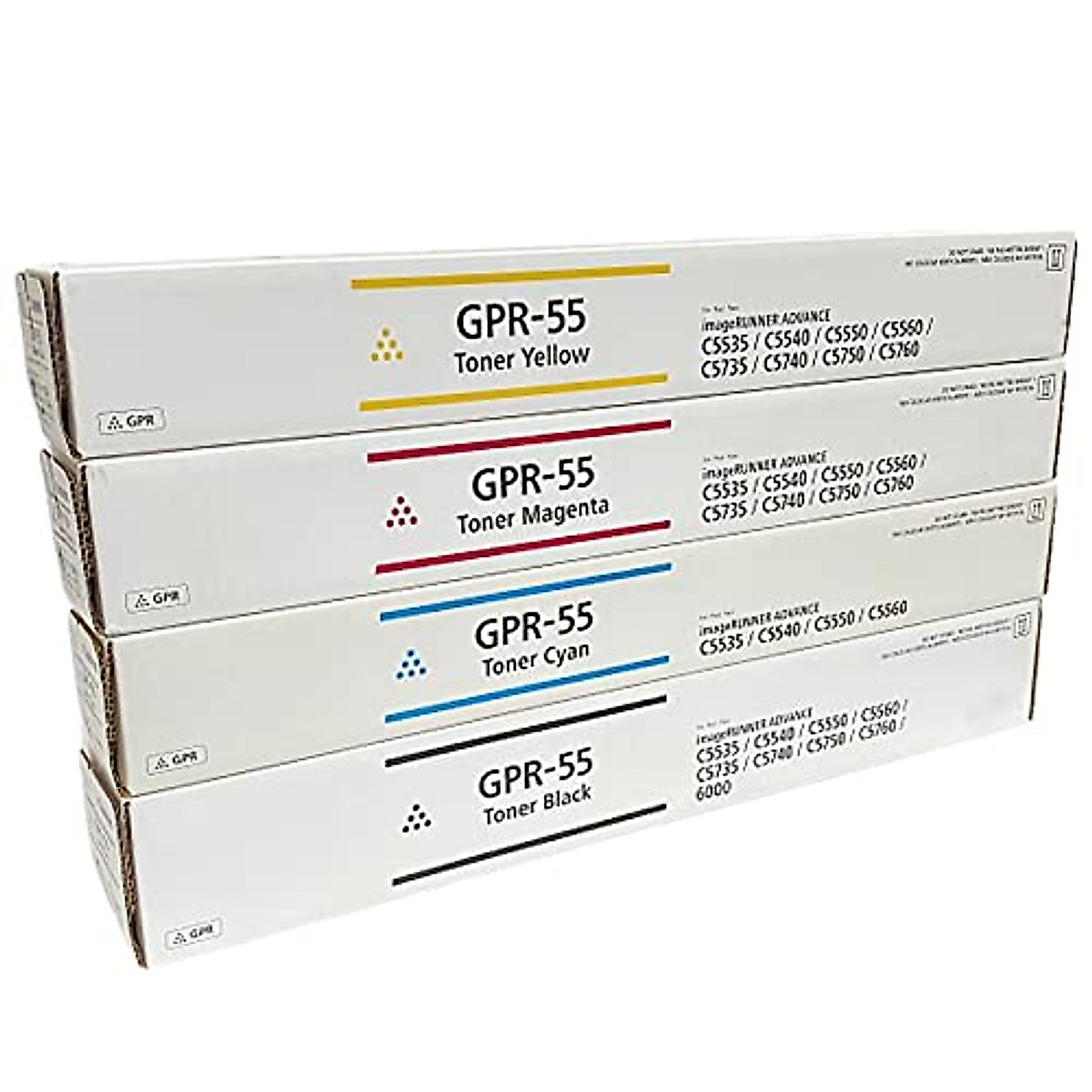 GPR55 Black Cyan Magenta Yellow Remanufactured Toner Cartridge Replacement for Canon ImageRUNNER Advance C5535 C5535i C5540 C5540i C5550 C5550i C5560 C5560i Toner Cartridge.