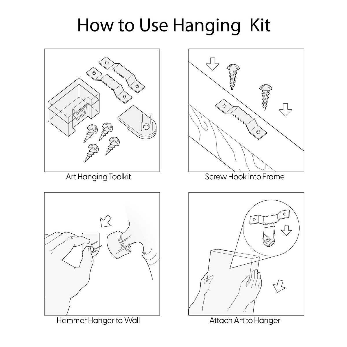 SIGNWIN Canvas Wall Art Winter Snow Covered Birch Trees on The Hillside Nature Forest Modern Art Traditional Scenic Dramatic Black and White for Living Room, Bedroom, Office - 16x24 inches