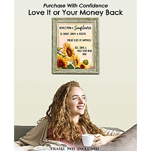 Motivational Wall Art Office Decor for Men & Women: "Hold Your Head" High 8x10 Inspirational, Motivational Poster & Positive Affirmations Wall Decor for Kids