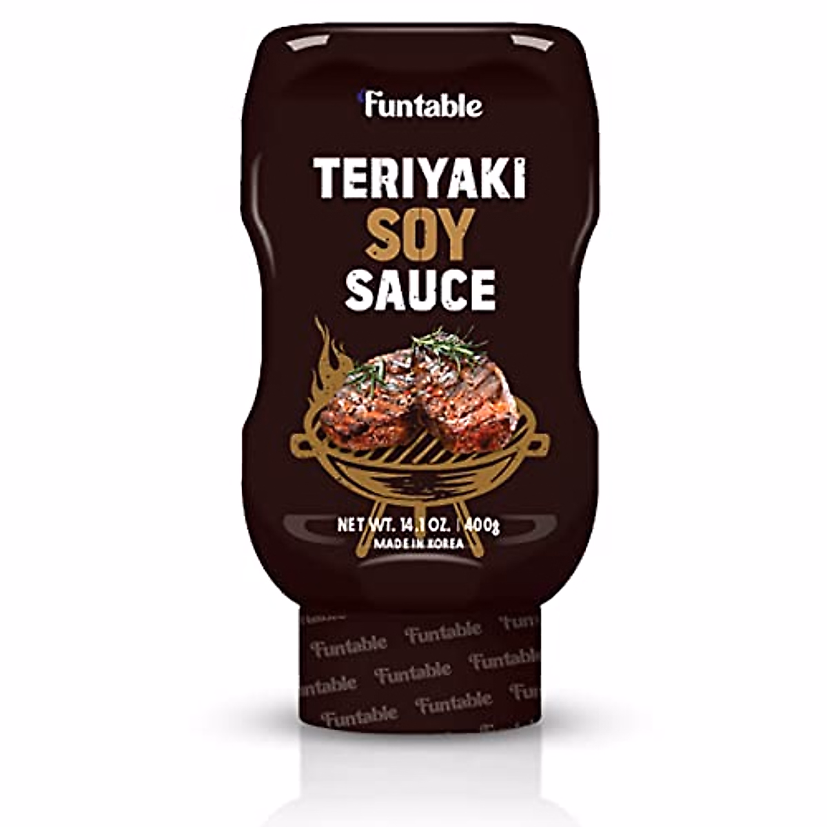 FUNTABLE TERIYAKI SOY SAUCE - Teriyaki Flavored Sweet Soy Sauce for Dipping, Glazing, Marinade, Seasoning for Korean Bulgogi, Meats, Grill (14.1OZ)