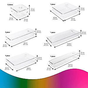 Trendy Loft, detachable drawer organizer, set of 8 pieces to use separately or as a group