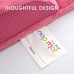 My First - Toddler Nap Mat, Memory Foam Sleeping Mat with a Removable Pillow, Portable and Compact, 41 x 21 x 1 inch, Pink, Pack of 1