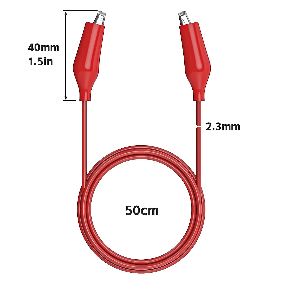 Goupchn 30PCS Alligator Clips Electrical Test Leads Dual Ended Crocodile Clips Jumper Wires for Circuit Connection Electrical Testing 5 Colors