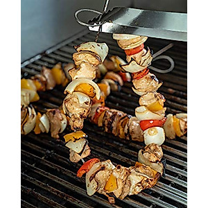 Outset Stainless Steel Flexible BBQ Kabob, Set of 4, 30-Inch Long Barbecue Skewer, 1 EA