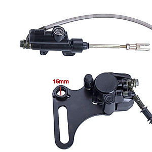 MWMNUN 15mm Rear Brake Assembly Master Cylinder Caliper Replacement Compatible with Coolster SDG SSR 107 110 125 I BK12