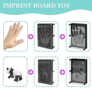 MICKYU Large Metal 3D Pin Art Board Games Toys, Autism Sensory Toys for Kids 8-12, Gifts for Autistic Children
