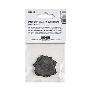 JIM DUNLOP Gator Grip Small Triangle .73mm Guitar Picks, 6 Pack (572P073)