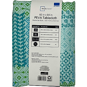 Town & Country Linen Corp Mainstays Vinyl Tablecloth Medallion 60x84 Multi 60 x 84 inch MS11-0569-74098