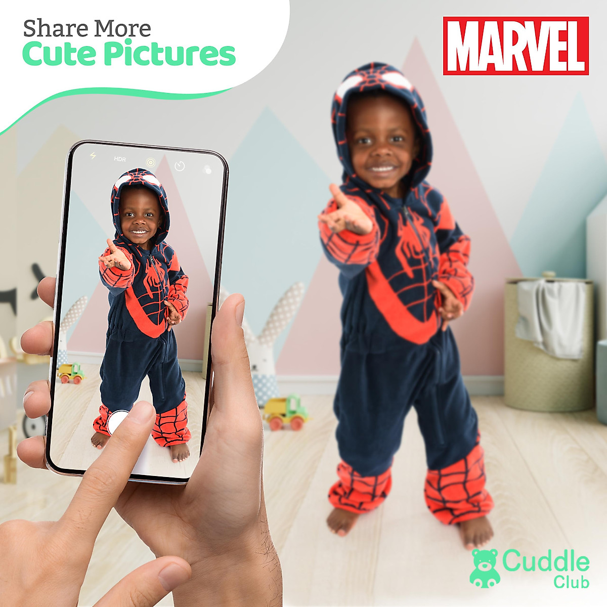 Cuddle Club Miles Morales Fleece Kids Bunting Bodysuit - Miles Morales Kids Clothes for Girl & Boy - Miles Kids Onesie - Fleece Jumpsuit for Kids - Miles Kids Fleece Bunting 5T