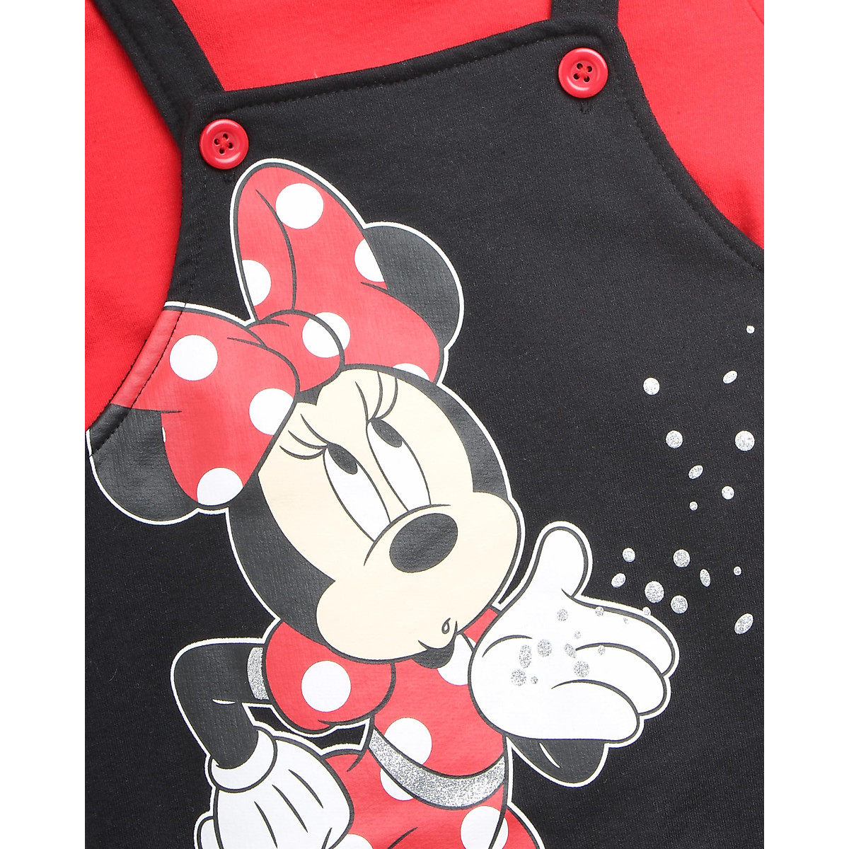 Disney Baby Girls' Romper - 2 Piece Overall T-Shirt Set Minnie Mouse, Winnie The Pooh, Size 3-6 Months, Minnie Coral