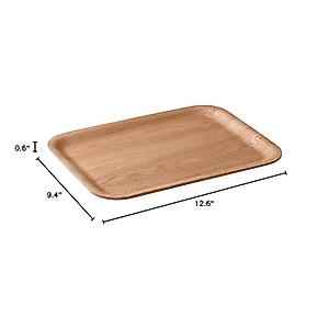 KINTO 45137 Non-Slip Tray, 12.6 x 9.4 inches (320 x 240 mm), Willow Wooden Tray