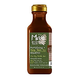 Maui Moisture Fortifying + Hemp Seed Oil Hydrating Vegan Shampoo for Dry Hair SiliconeFree SulfateFree Surfactant Aloe Shampoo to Strengthen Weak or Brittle Hair, 13 Fl Oz