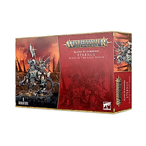 Warhammer Age of Sigmar Games Workshop Slaves to Darkness: Eternus Blade of The First Prince/Chaos Lord on Daemonic Mount, Black