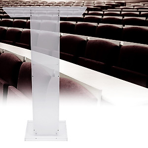 CNCEST Acrylic Podium Pulpit Plexiglass Transparent Stand Lectern 110cm for Conference (23.62x15.75x43.31 Inch), Clear
