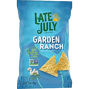Late July Snacks, Garden Ranch Tortilla Chips, 7.8-oz. Bag