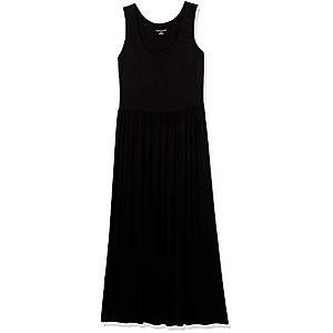 Amazon Essentials Women's Tank Waisted Maxi Dress (Available in Plus Size), Black, 3X