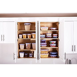 Superio Square Sealed Containers For Food, Set of 3 - Durable Plastic Containers With Lids, Leak Free