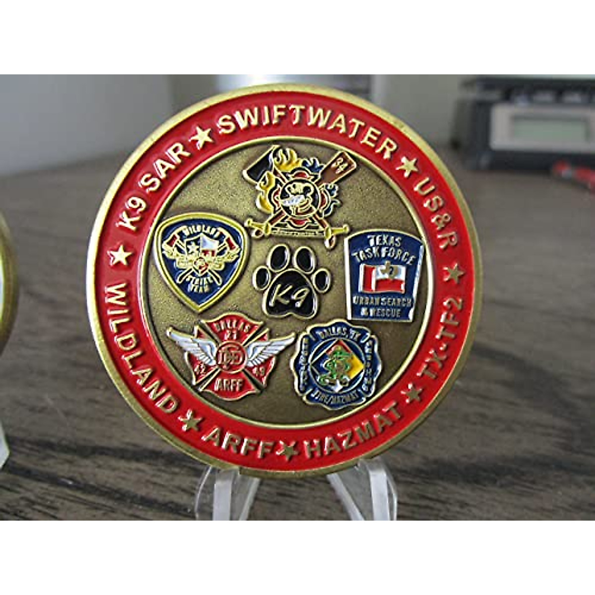 Dallas Fire Department Special Operations k9 Hazmat Swiftwater WildlandChallenge Coin