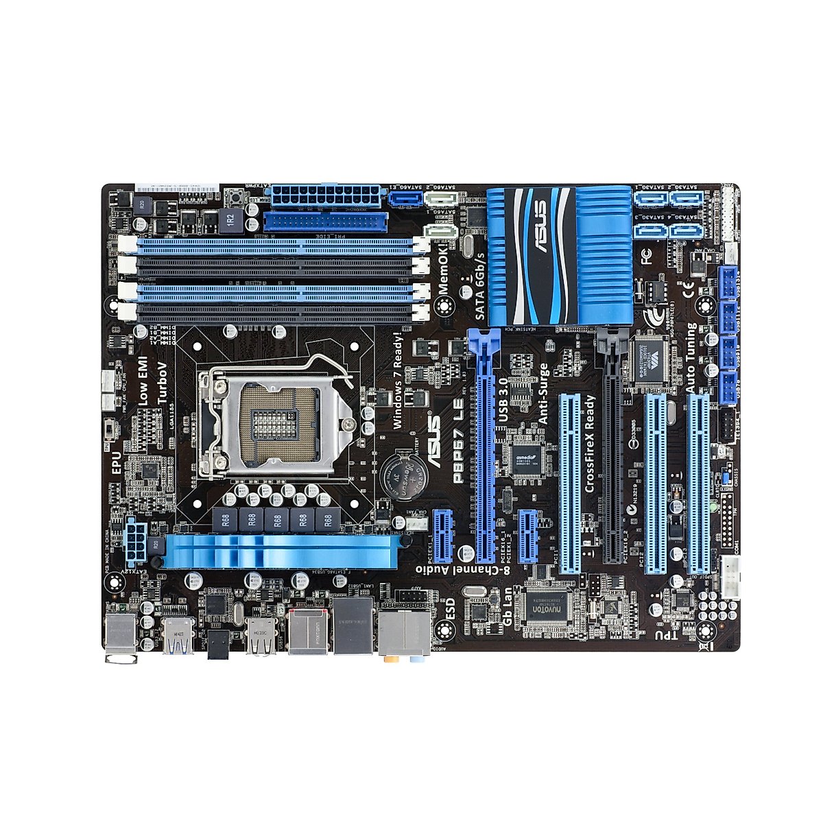 ASUS P8P67 LE LGA 1155 SATA 6Gbps and USB 3.0 Supported Intel P67 DDR3 2200 ATX Motherboard