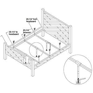 Hospitality Bed No Sag Mattress Slats - Center Support - Universal Size Adjusts from Full to Cal King