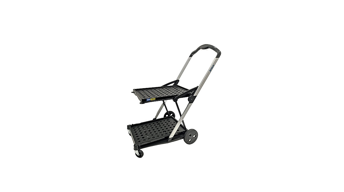 X-Truk Collapsible Utility Cart – Versatile 2-Shelf Folding Cart
