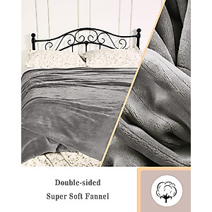 Heated Blanket 72'' x 84'' Full Size, Fast Heating Soft Flannel Blanket for Bed Full-Body Coverage 4 Heating Levels & 10 Hours Timer Settings, Machine Washable, Grey