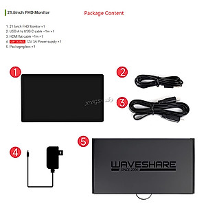 XYGStudy 21.5inch Capacitive HDMI Touch Monitor with 1080×1920 Full HD Screen Panel Hi-Fi Speaker 10-Point Touch Monitor Supports Raspberry Pi Jetson Nano PC (21.5inch FHD Monitor)