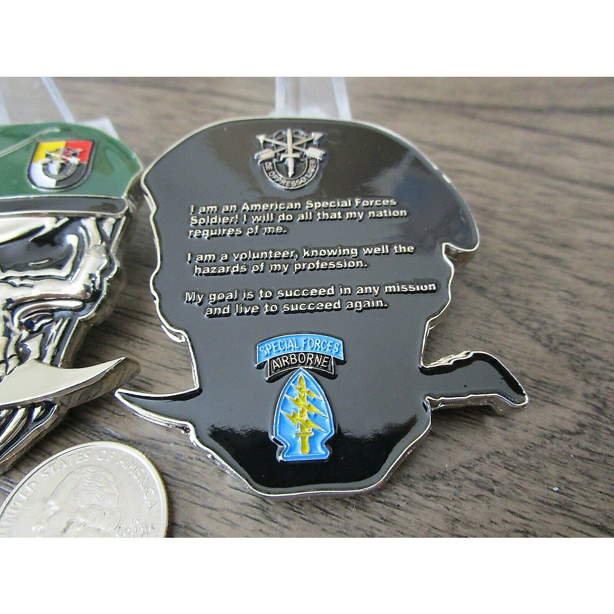 United States Army Special Forces Group Green Berets Creed 3rd SFG (A) Reapers Skull Challenge Coin