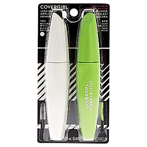 COVERGIRL Clump Crusher Mascara & Lash Blast Amplify Eyelash Primer Pack,1 count, Mascara, Volume Mascara, Volume and Length Mascara, Lengthening Mascara, Double the Volume, Instant Lash Boost