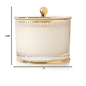 Thymes Frasier Fir Candle - Gilded Frosted Wood Grain Jar Candle - Scented Candle with a Luxury Home Fragrance - Elegant Holiday Candle - Gold Candle Lid and Gilded Gold Base (Medium, 9 oz)