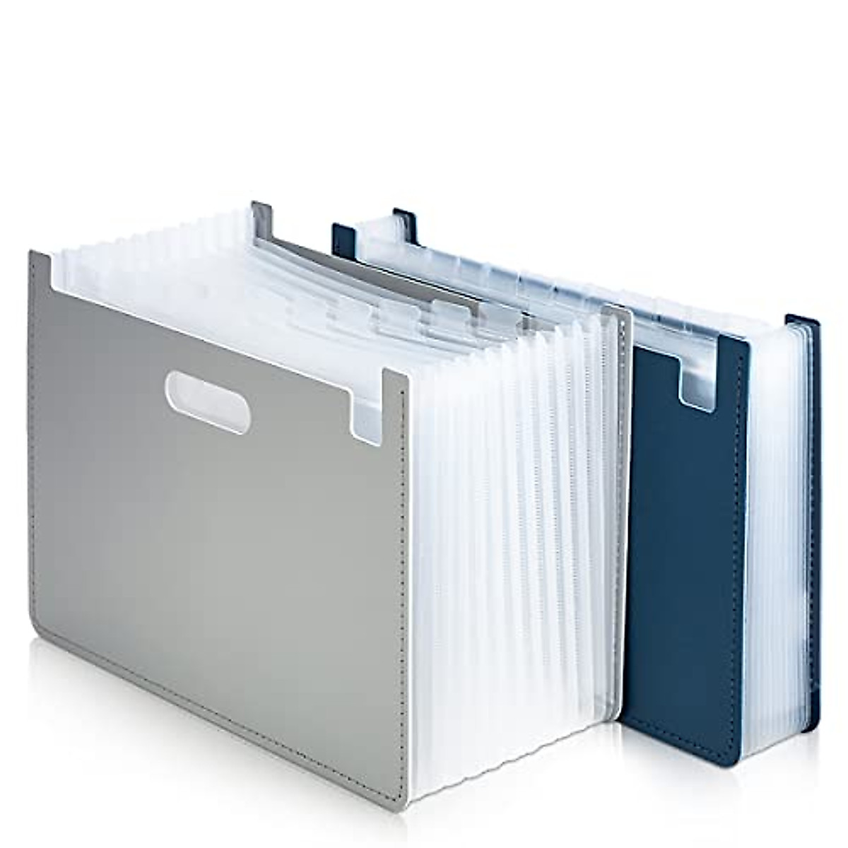 ZQS Magazine File Holder, Desk Organizer File Folder for Office Organization and Storage, Sturdy Plastic Binder Organizer, 13 Vertical Compartmente，Desktop Accessories for Home and Office Storage